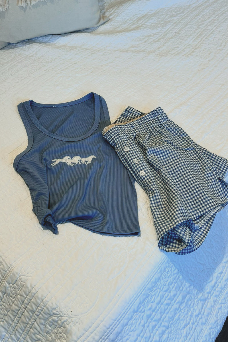 The Arlo Boxer Short in Blue – The Good Babes Co. LLC
