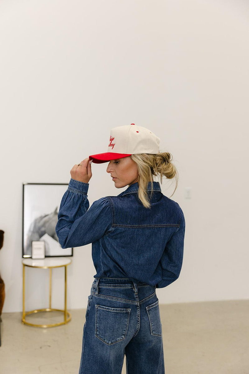 The Peyton Denim Top – The Good Babes Co. LLC