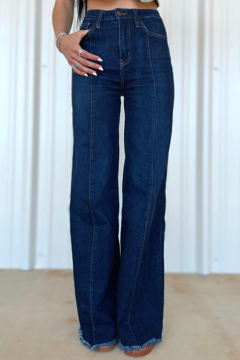 The Loretta Women's High Rise Trouser Jean in Dark Wash – The Good ...